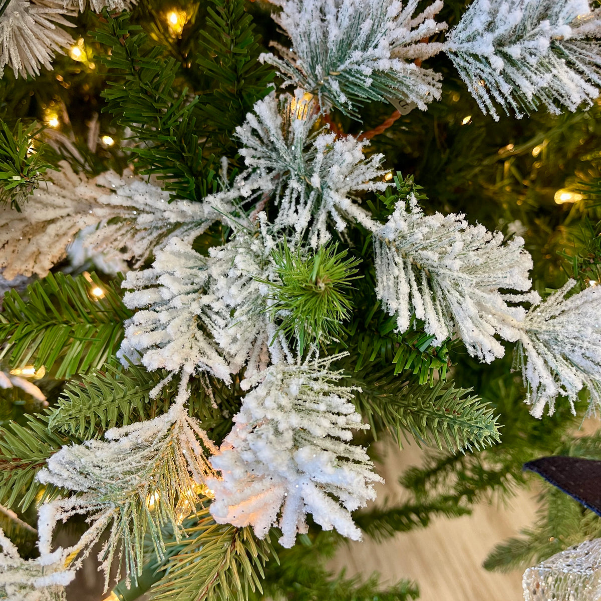 Snowed Split Pine Spray – Magnolias Home Decor and Design